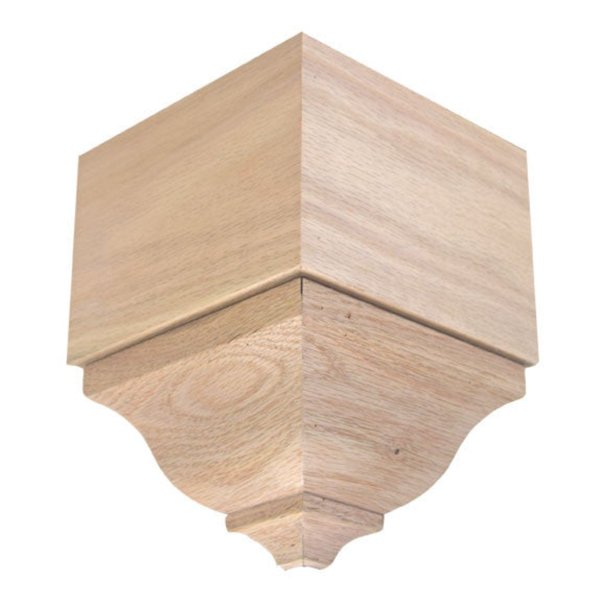 EWCR83 Crown Outside Corner Block 4-1/4" Tall x 3" deep 6" Face Unfini ...