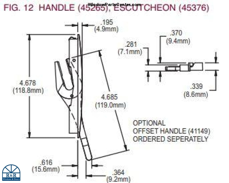 129 Amesbury Truth Mirage Lever Lock & Escutcheon Kit – R&R Windows & Doors