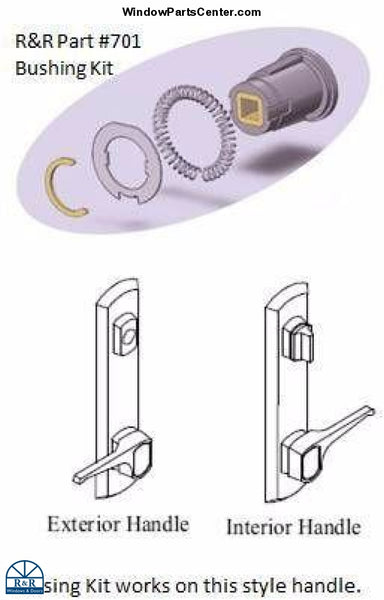 701 W&F Single Handle Bushing Kit – R&R Windows & Doors