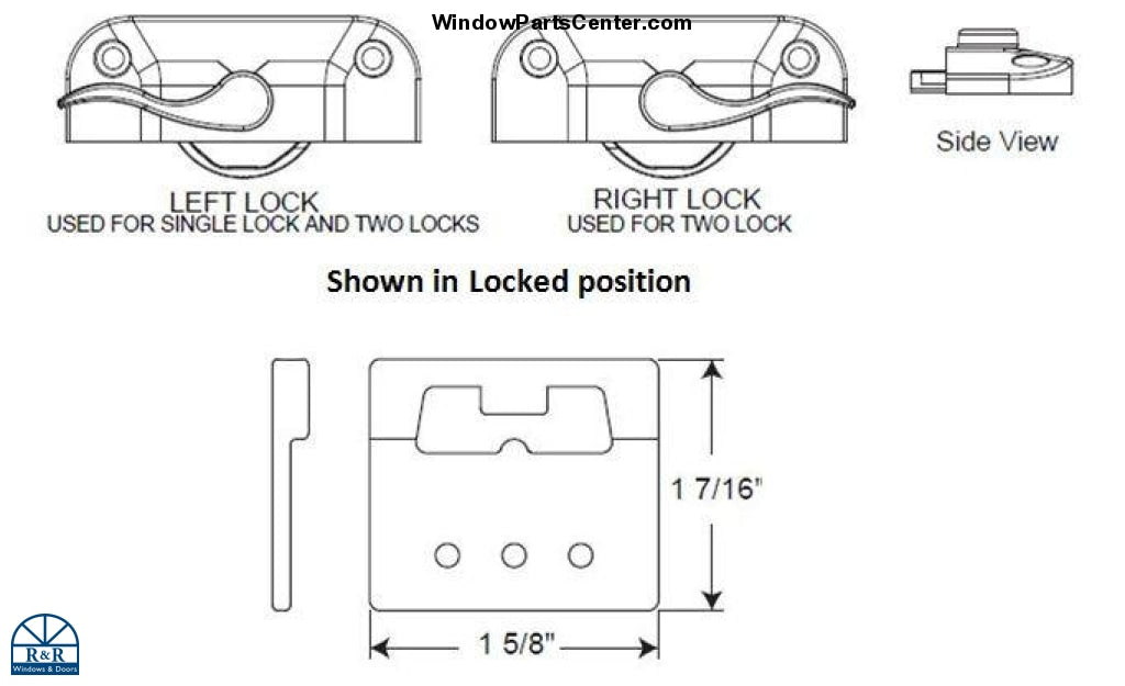 707 - H3 DH Sweep Lock & Keeper Kit – R&R Windows & Doors