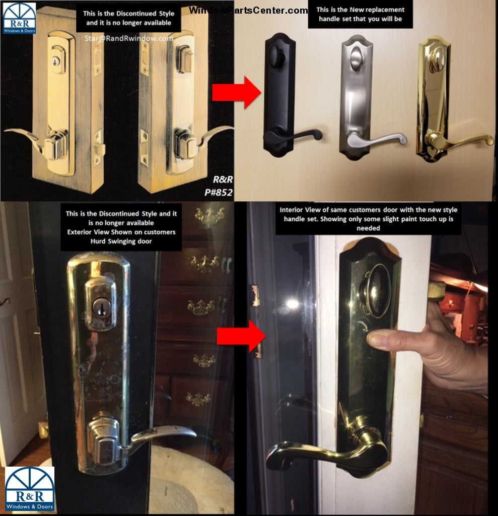 Handle Set 6" Center to Center Bore (Hurd Handle) – R&R Windows & Doors