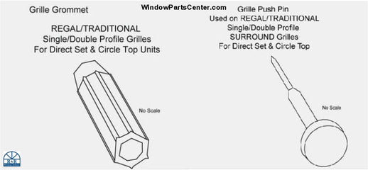 Grilles and Surround Bar: Clips, Pins and Retainers – R&R Windows & Doors