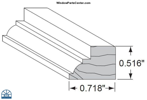 966 Interior Pine Glazing Bead – R&R Windows & Doors