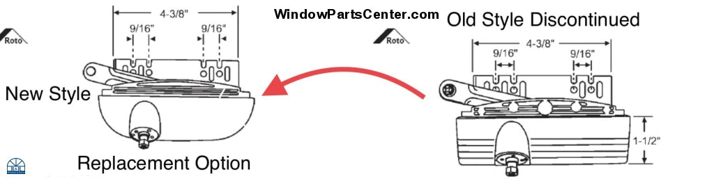C2002 Roto Interlock Casement Split Arm Operator – R&R Windows & Doors