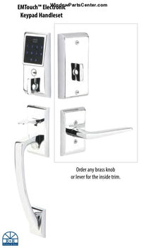 E4827 Emtek EMTouch™ Keypad Entryset Modern Style Electronic Keypad Ha ...