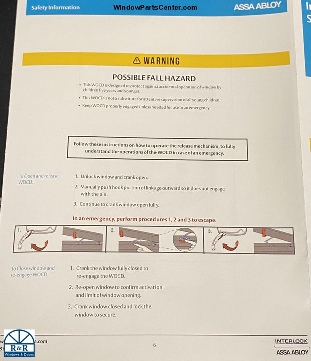 S1016 - ASSA ABLOY Casement Window Operating Control Devise WOCD – R&R ...