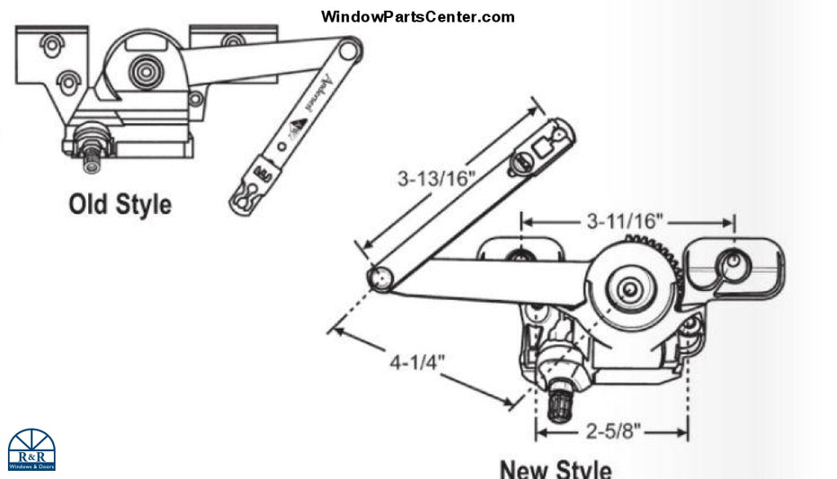 S1055 Andersen Classic Perma-Shield Enhanced Casement Split Arm Operat ...