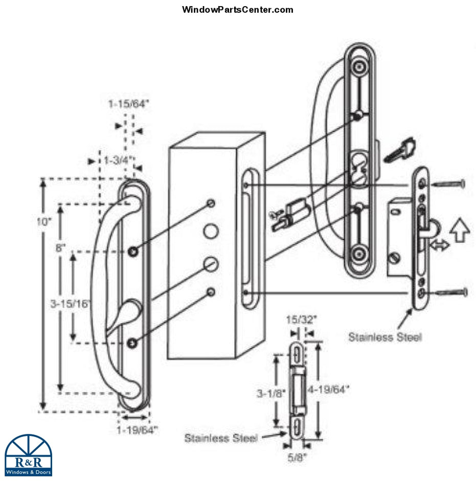 S3010 -Truth - Amesbury Olympus Handles Offset Latch Handle Set For Sl ...