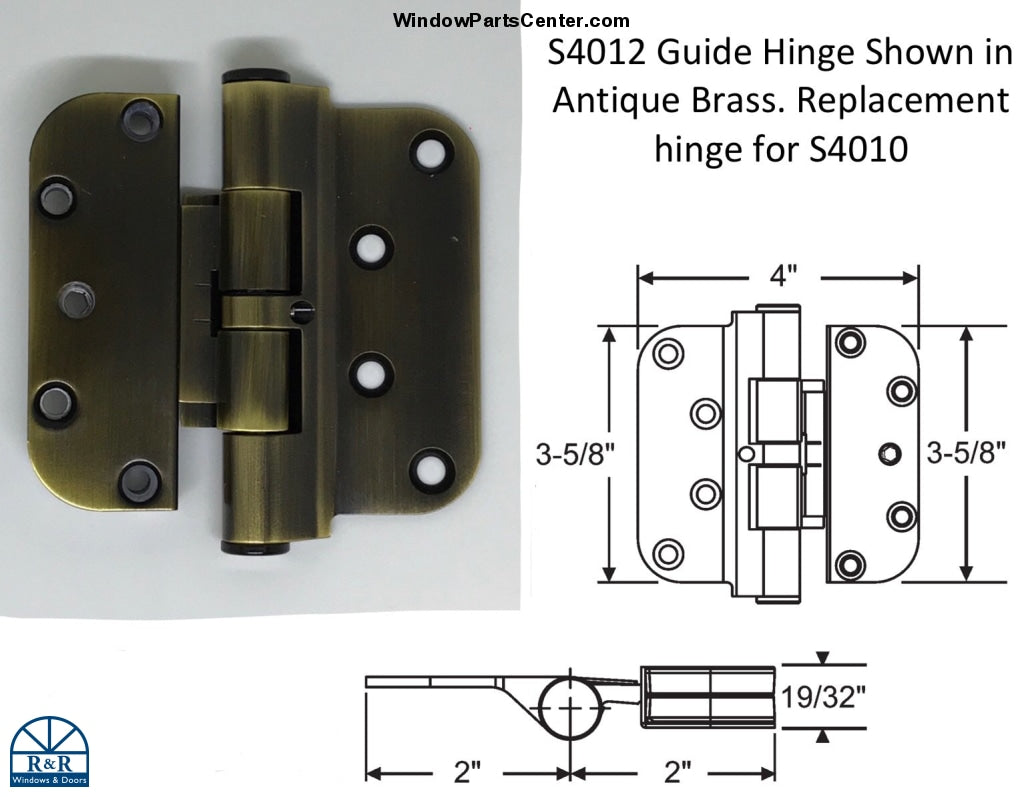 S4012 Hoppe Adjustable Hinge - Guide Hinge - Non Removeable Pin Style ...