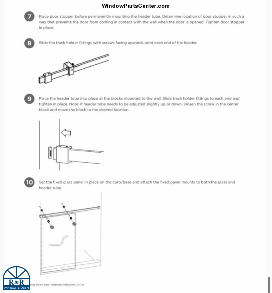 S800 - Brixwell 22-268BNK and 22-268BCH GLIDING SHOWER DOOR SYSTEM – R ...