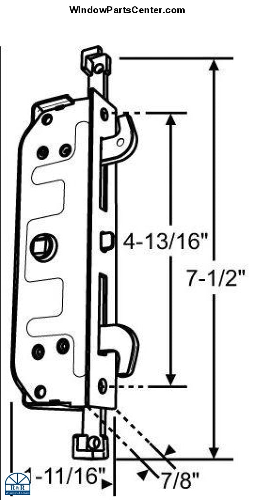 Two Point Mortise Lock Milgard Classic Series for Sliding Patio Door P ...