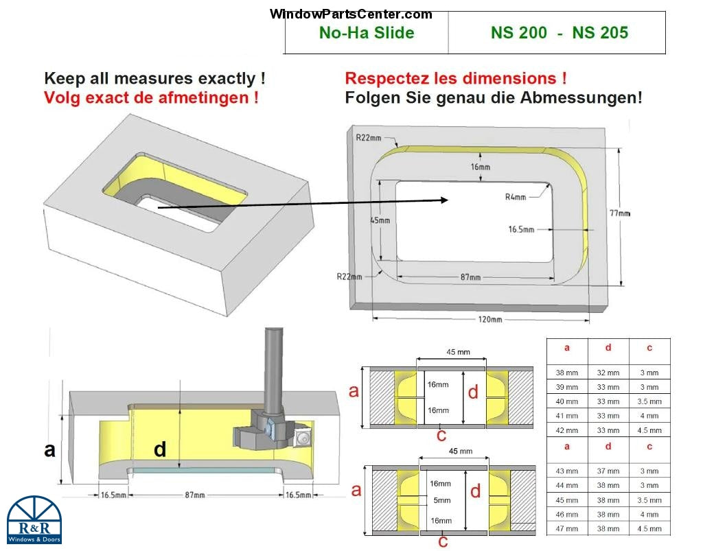 Z44-4 PRO 12 and Z44-4 PRO 10 RocYork No-HA Milling Tool – R&R Windows ...