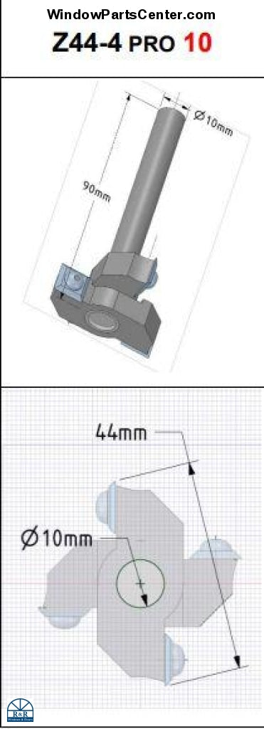 Z44-4 PRO 12 and Z44-4 PRO 10 RocYork No-HA Milling Tool – R&R Windows ...